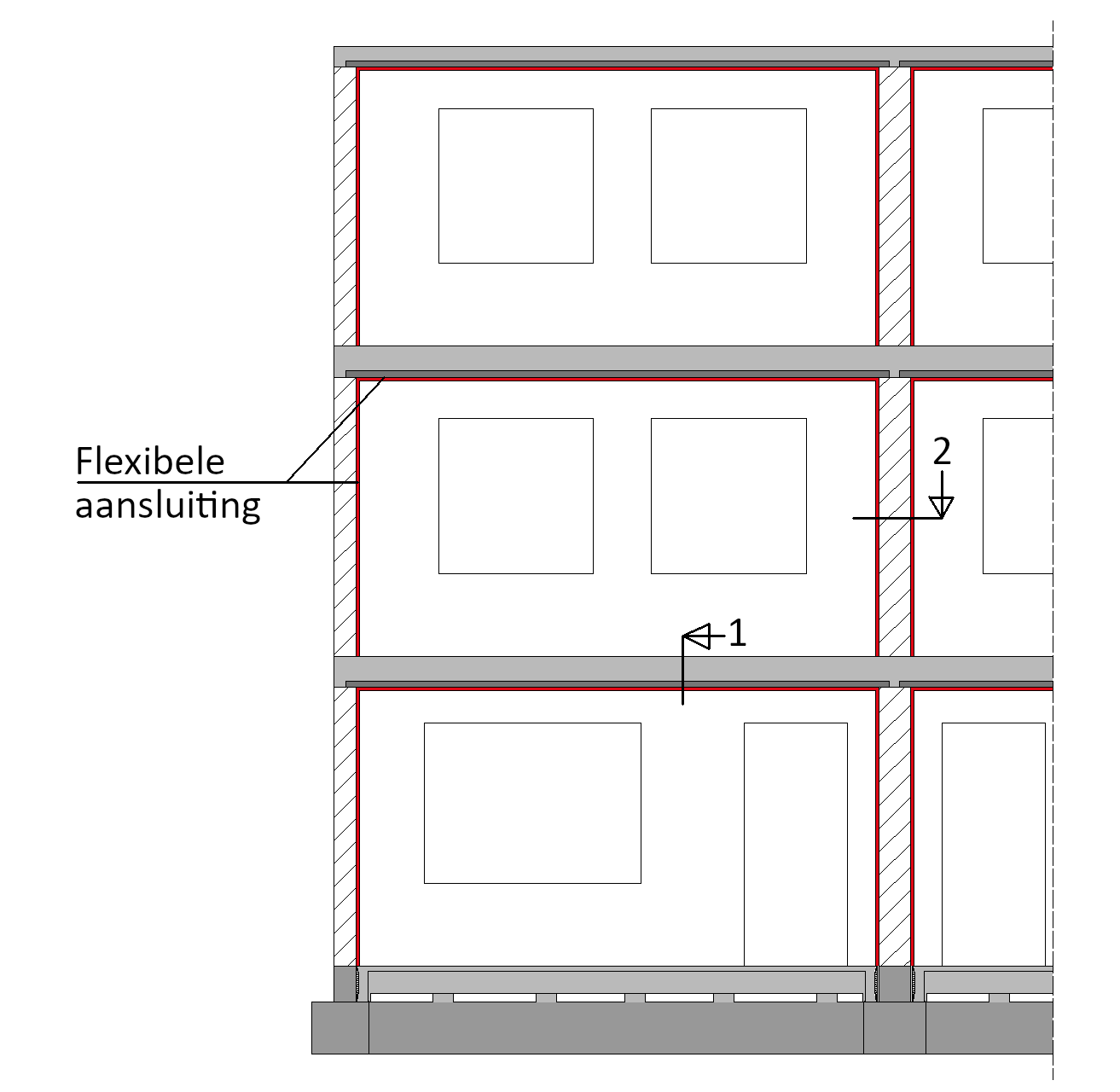 De binnenspouwbladen van langsgevels bij voorkeur doorstapelen ...